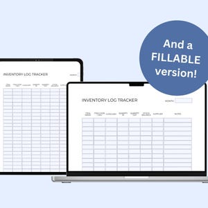 Inventory Tracker and Management Sheet Printable | Editable Inventory ...