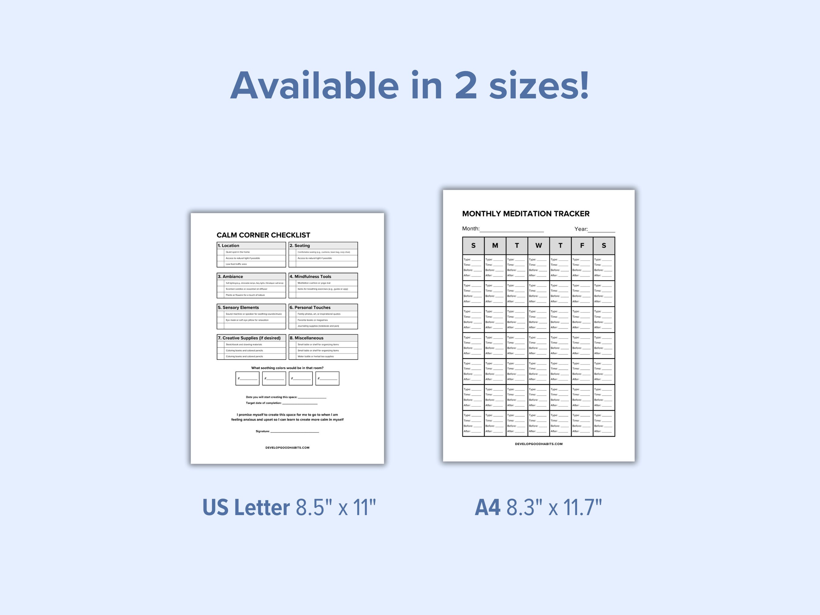Calm Your Mind Journal Pages Printable Bundle | Stress and Anxiety ...