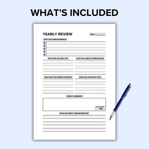 Yearly Review Printable | End of Year Reflection Questionnaire - Etsy