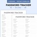 Password Tracker and Log Printable | Password Manager Notebook ...