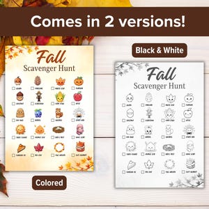 Fall Scavenger Hunt Printable for Kids | Autumn Scavenger Hunt | A4, A5 ...