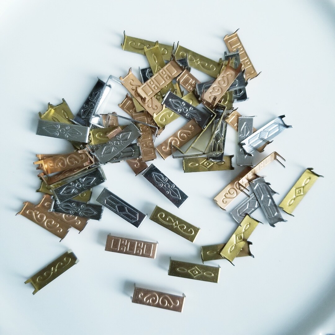 Decorative Metal Staples Pkg of 60 ,silver, Copper and Brass - Etsy