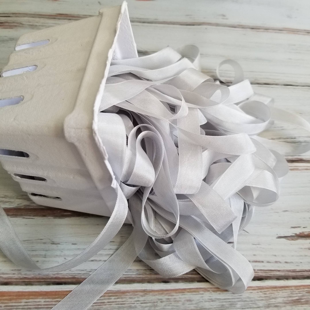 5 Yards Silver Seam Binding. Packaging, Scrapbooking, Shabby Pretty ...