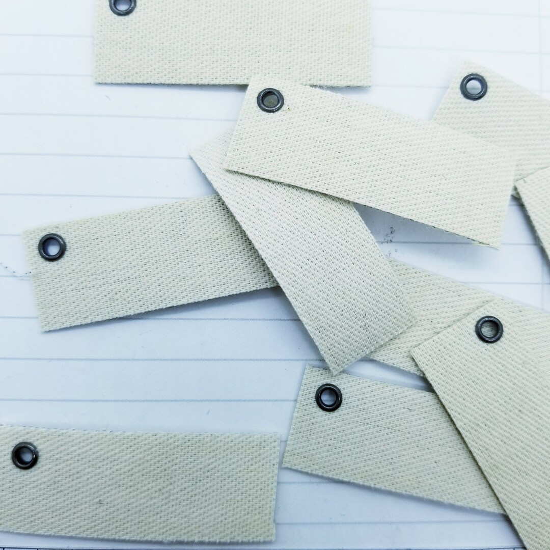 Blank Canvas Tags- Fabric Tags Grommets, Pack of 10 - Etsy