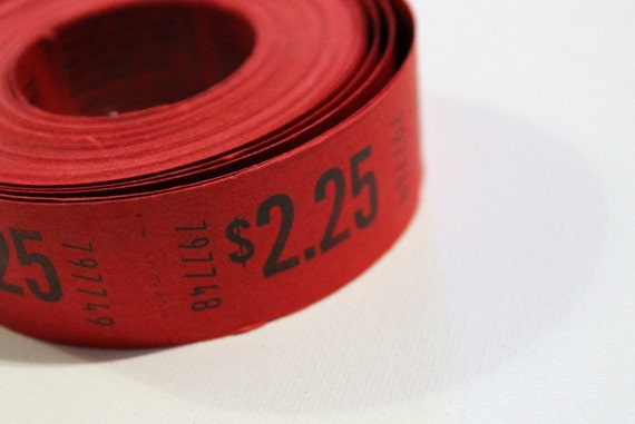 Vintage Red 2.25 Tickets Package of 50 Loose Tickets - Etsy