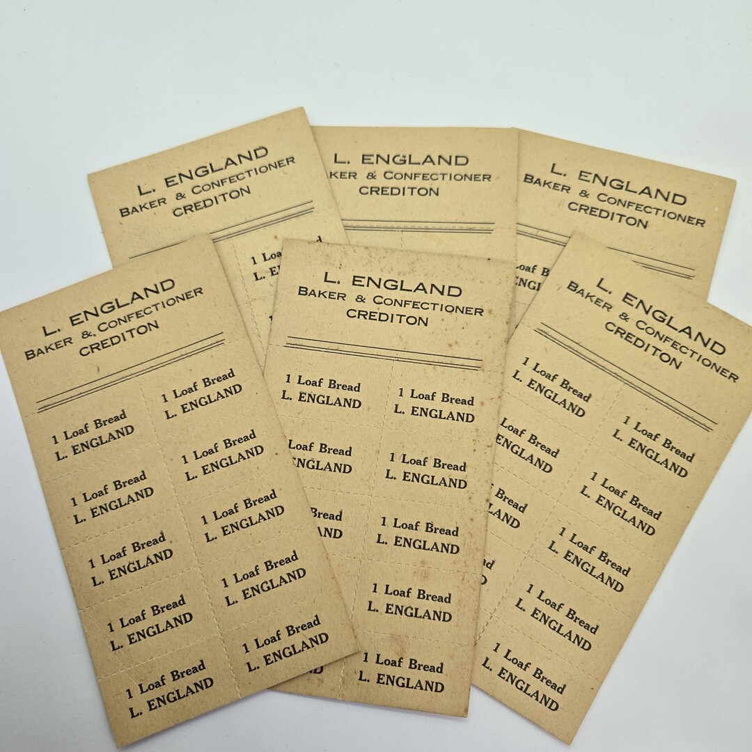 Cardboard Bakery Bread Ticket Token- Set of 3 Sheets - Etsy