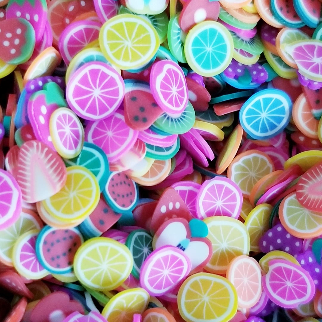 Tiny Fruit Slices- Polymer Clay, Nail Art, Miniature Food, Collage ...