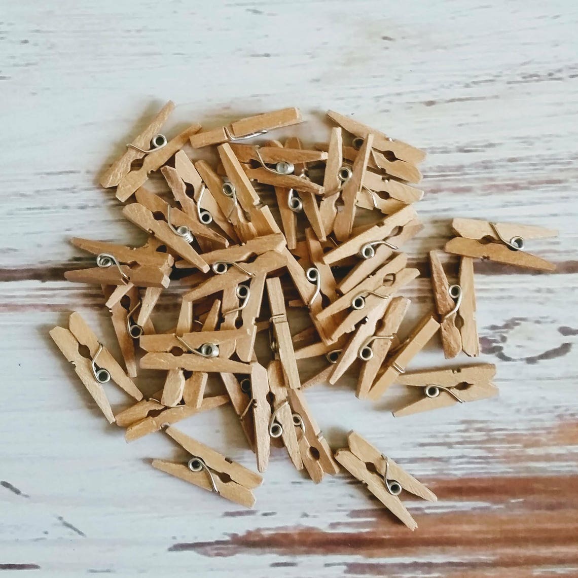 30 Tiny One Inch Wooden Clothes Pins | Etsy