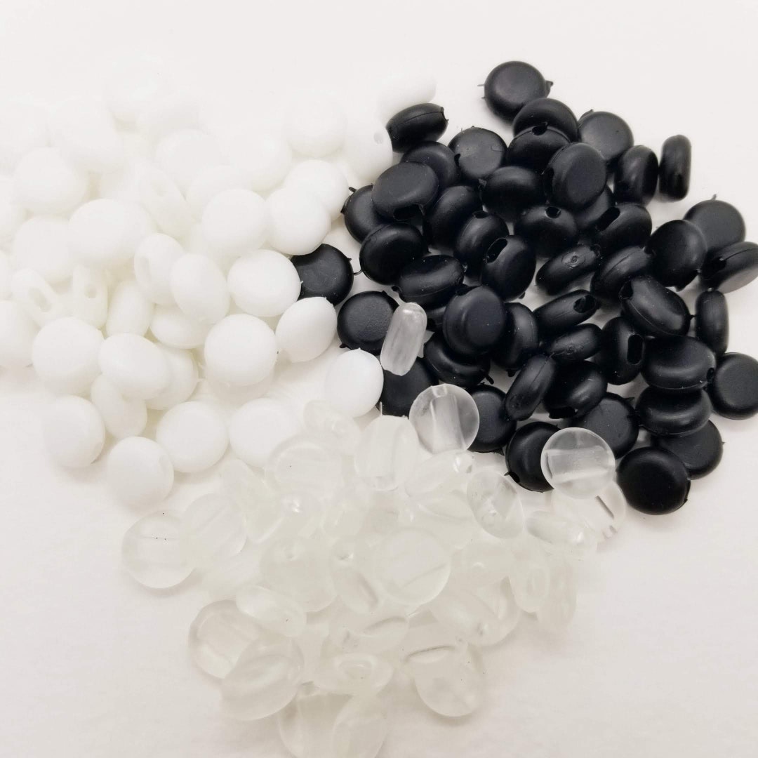 Face Mask Cord Adjusters, Mask Supplies- Package of 20 (10 Pairs) Black ...