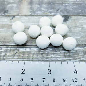 Small Round Balls Spun Cotton- 15 MM - Package of 10-collage Supplies ...