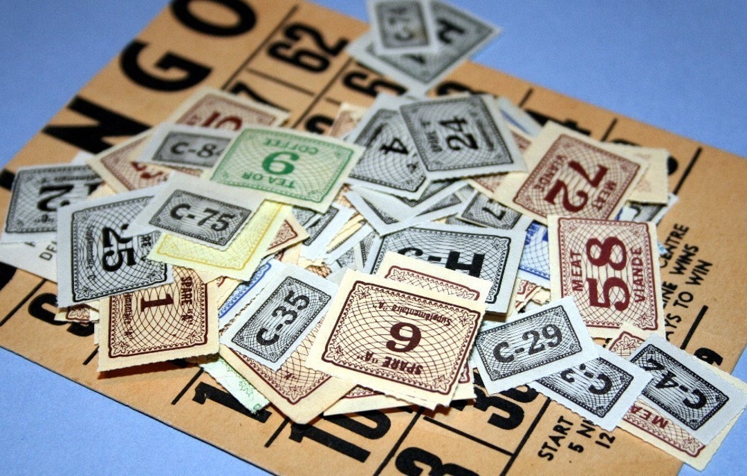 Vintage War Ration Tickets- Set of 30- for Collage, Assemblage - Etsy ...
