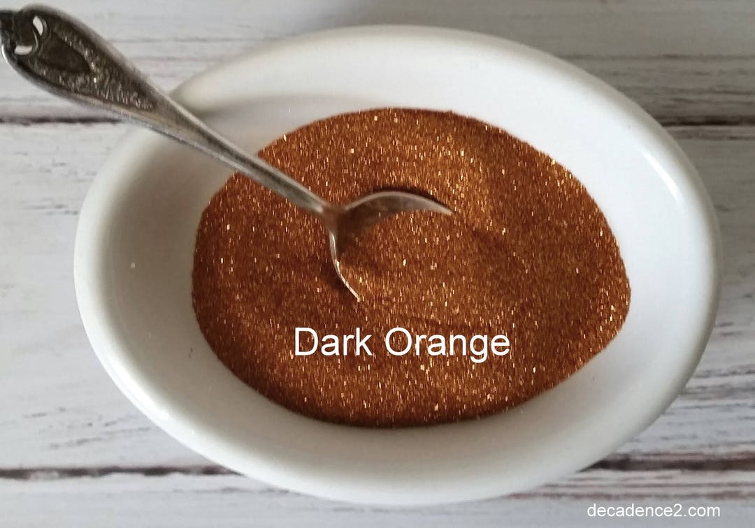 Dark Orange German Glass Glitter- Half Ounce Fine Silver Glass Glitter ...