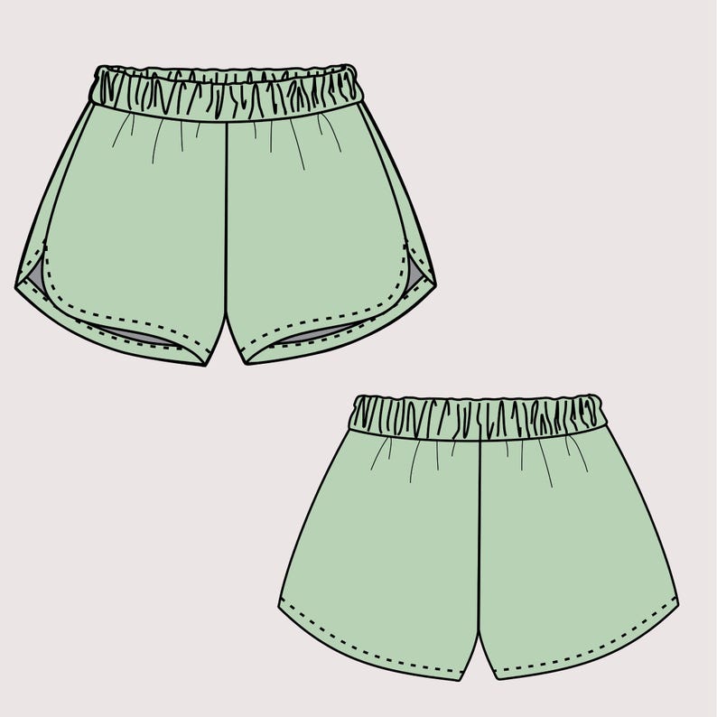 Shorts Sewing Pattern Gym Shorts Sewing Pattern, Elastic Boxer Shorts ...