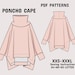 Poncho Cape Pattern, Cosplay Costume Pattern, Poncho Pattern, Beginner ...