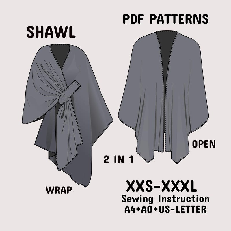 Fleece Shawl Pattern - Etsy