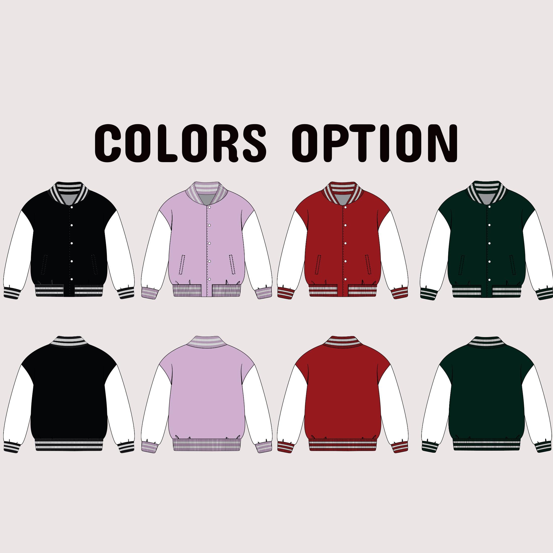 Baseball Jacket Sewing Pattern, Varsity Jacket Pattern, Digital PDF ...