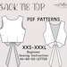Back Tie Top Sewing Pattern, Open Back Top, Womens Crop Top, Tie Blouse ...