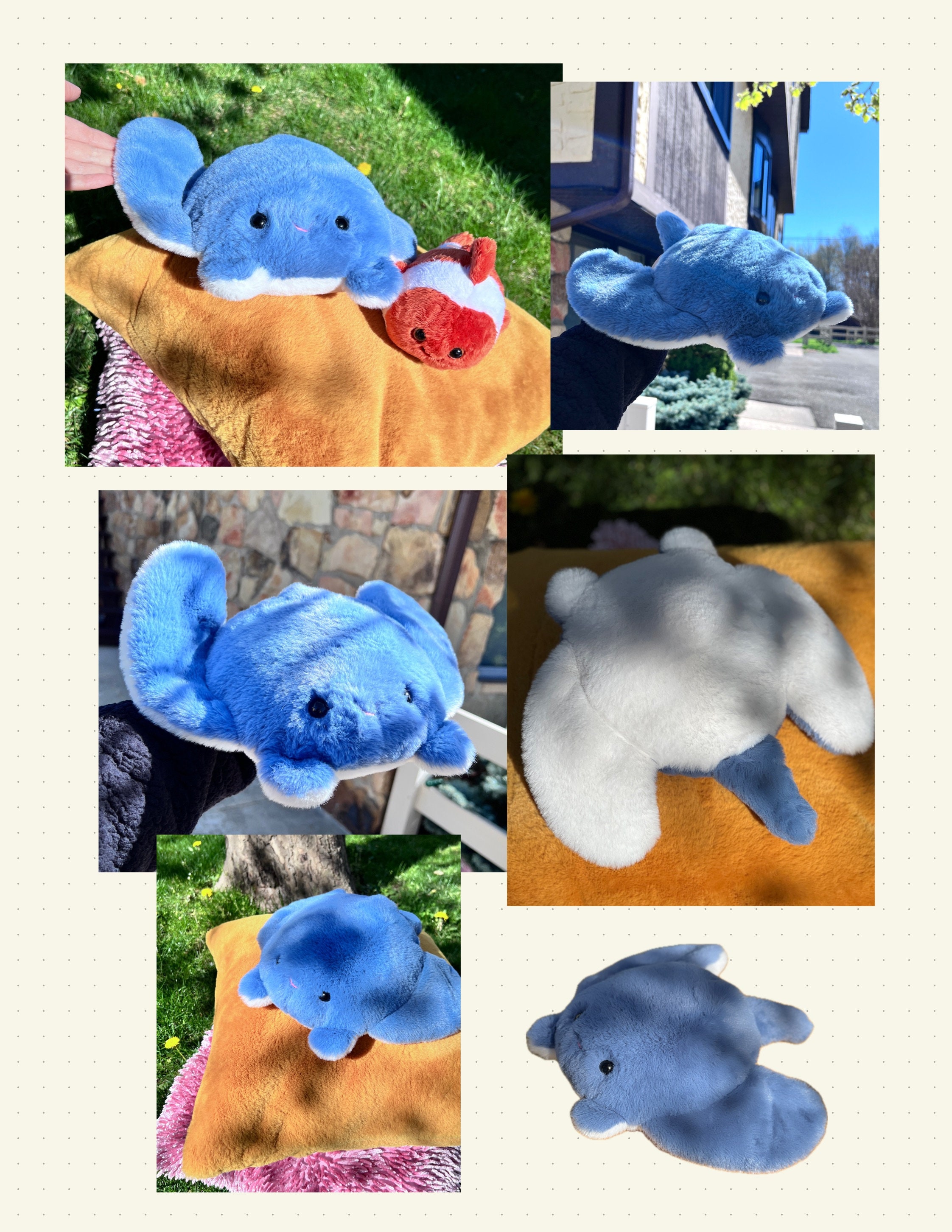 Manta Ray Plushie Sewing Pattern Photo Tutorial, Sea Creature Stuffed ...