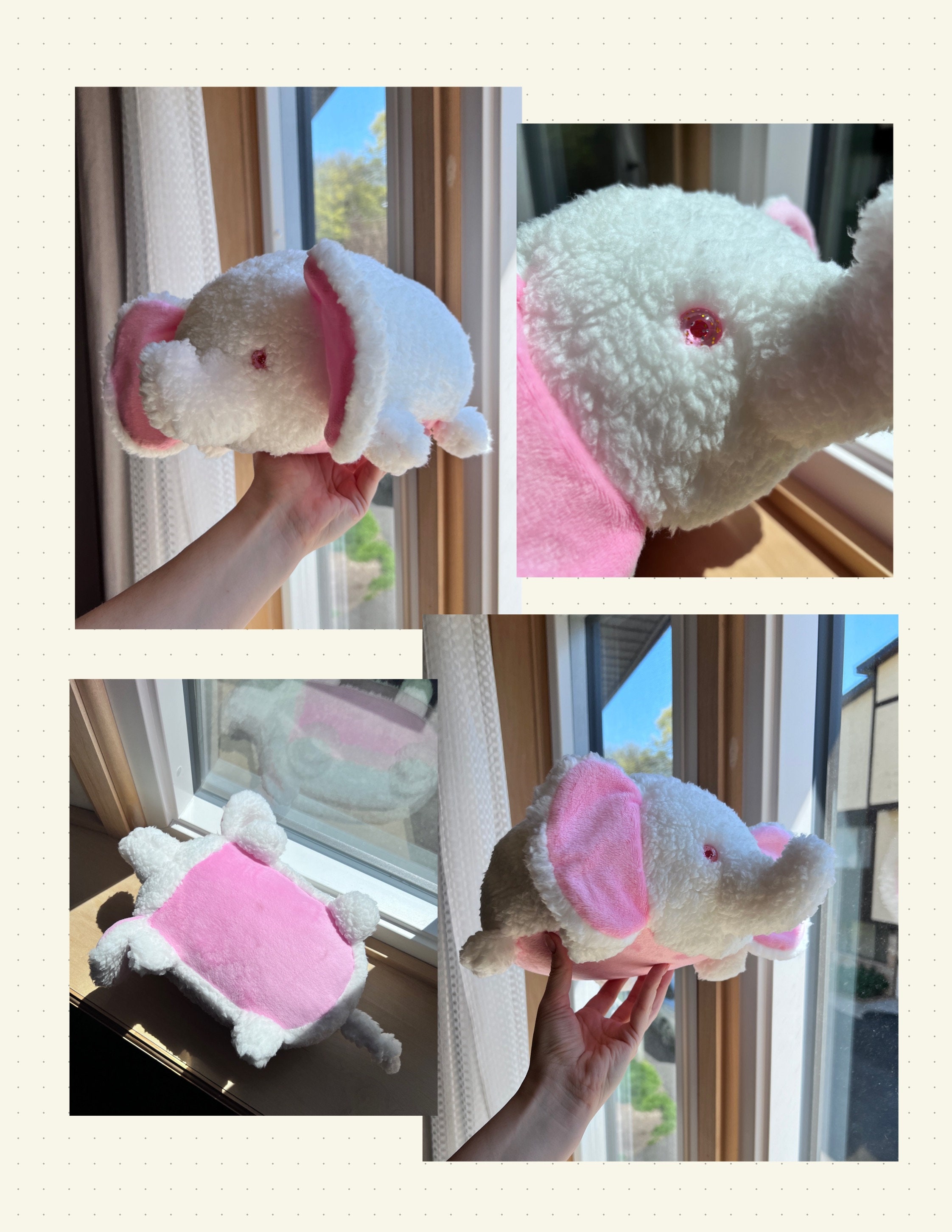 Elephant Plushie Sewing Pattern Photo Tutorial, Elephant Stuffed Animal ...