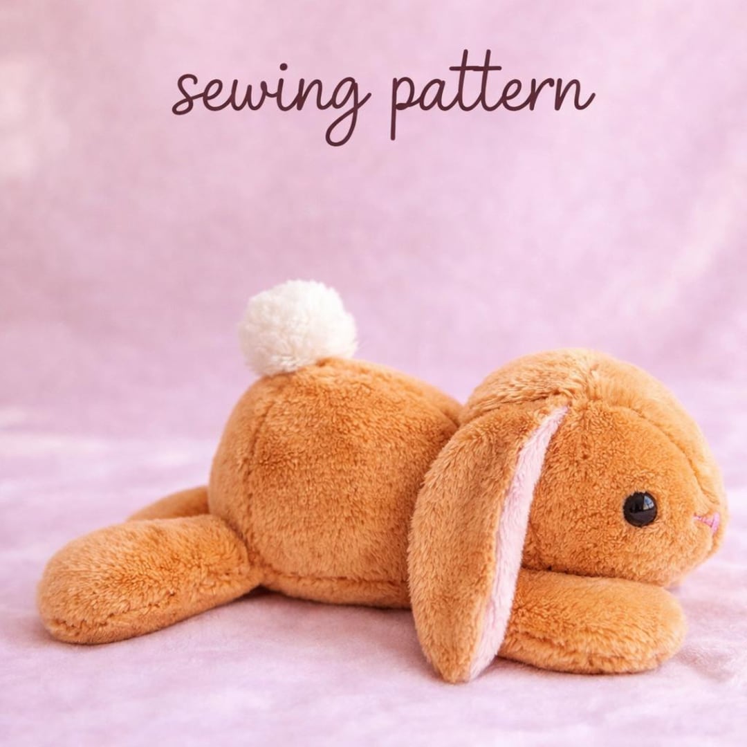 Bunny Plush Toy Sewing Pattern | 23cm Soft Stuffed Animal PDF - Etsy