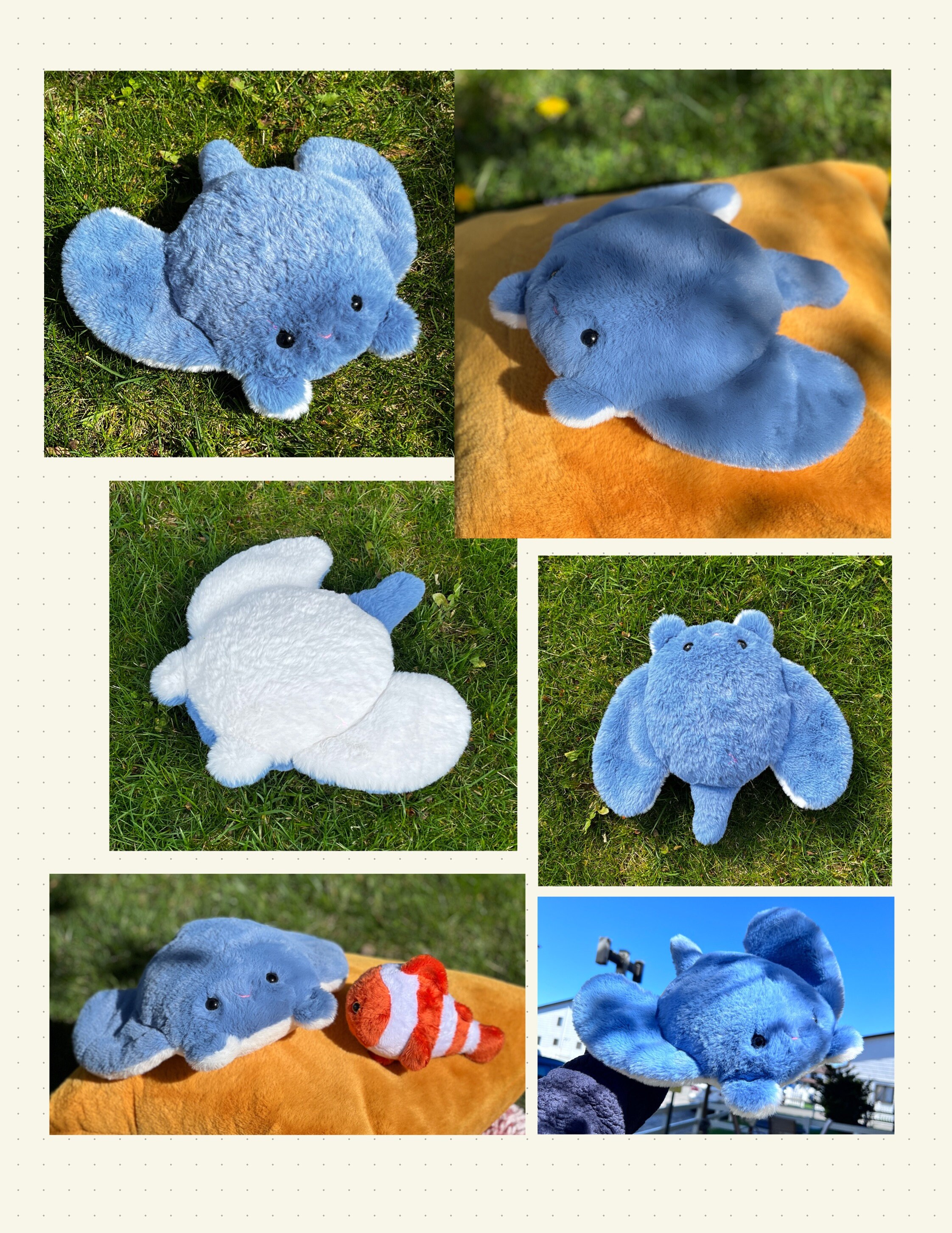 Manta Ray Plushie Sewing Pattern Photo Tutorial, Sea Creature Stuffed ...