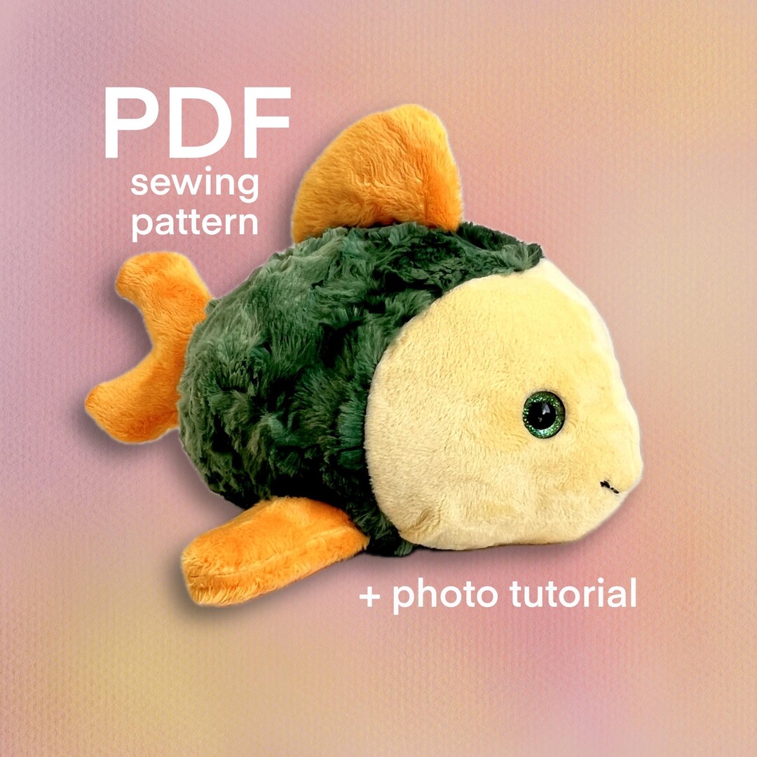 Fish Plushie Sewing Pattern Photo Tutorial, Fish Stuffed Animal PDF ...