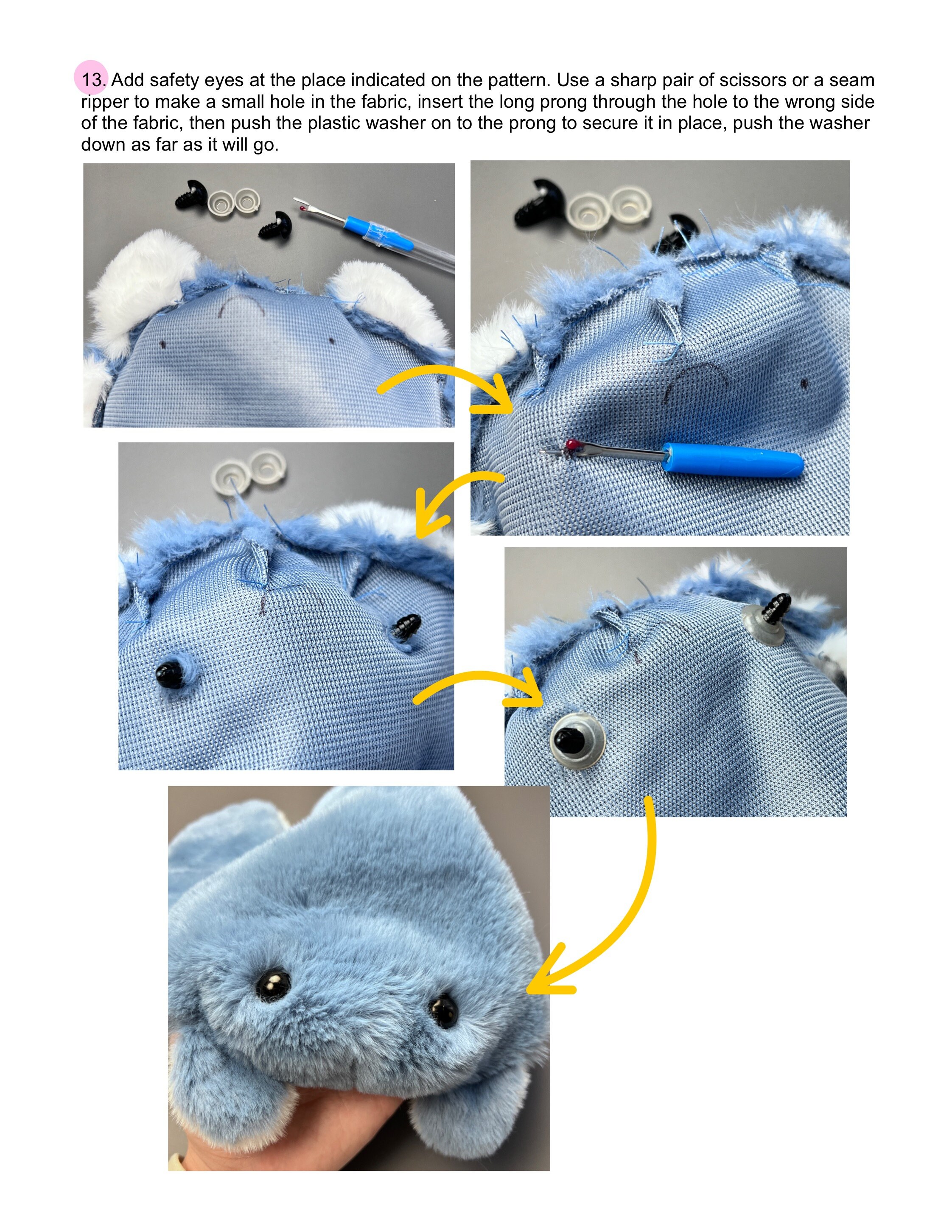 Manta Ray Plushie Sewing Pattern Photo Tutorial, Sea Creature Stuffed ...