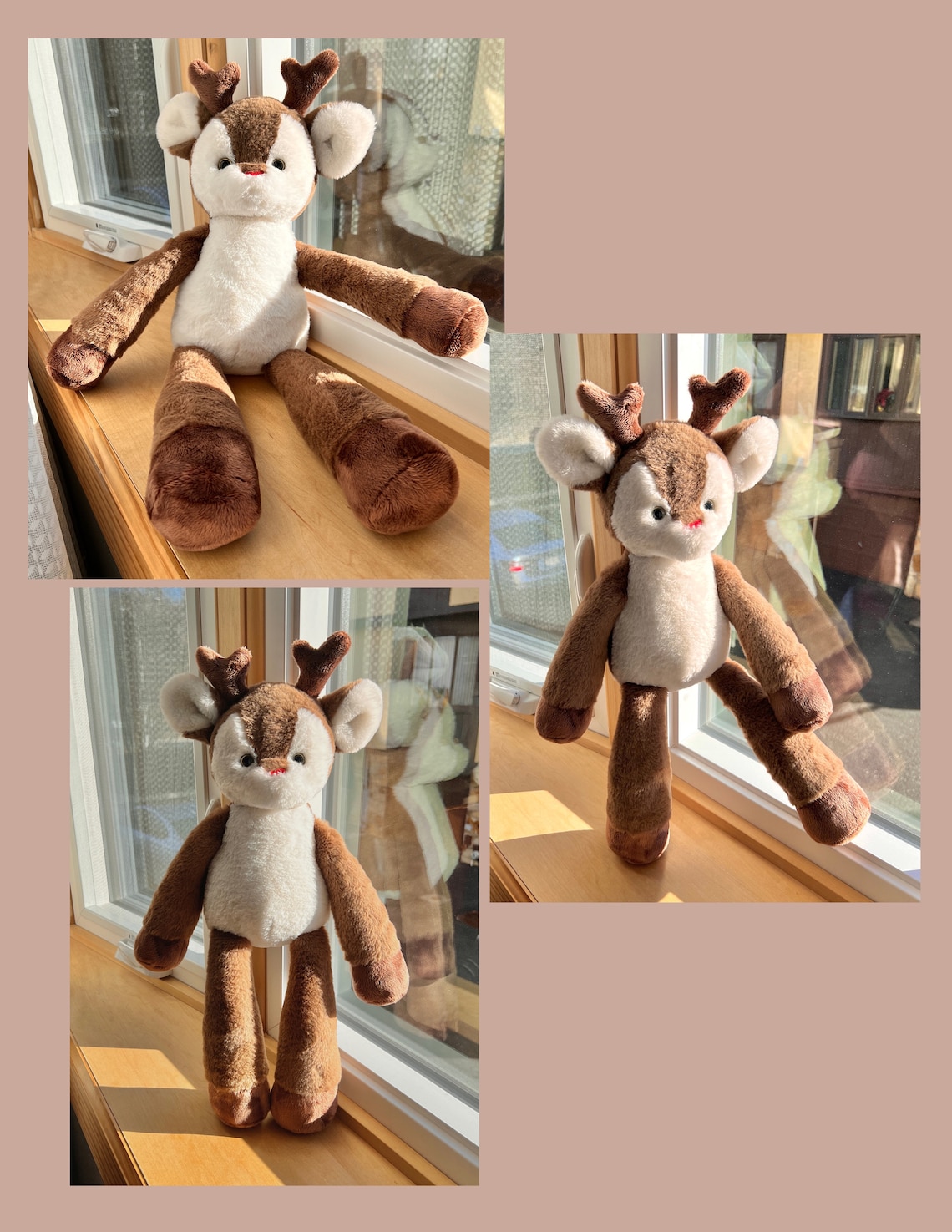 Rain Deer Plushie Sewing Pattern Photo Tutorial, Deer Stuffed Animal ...
