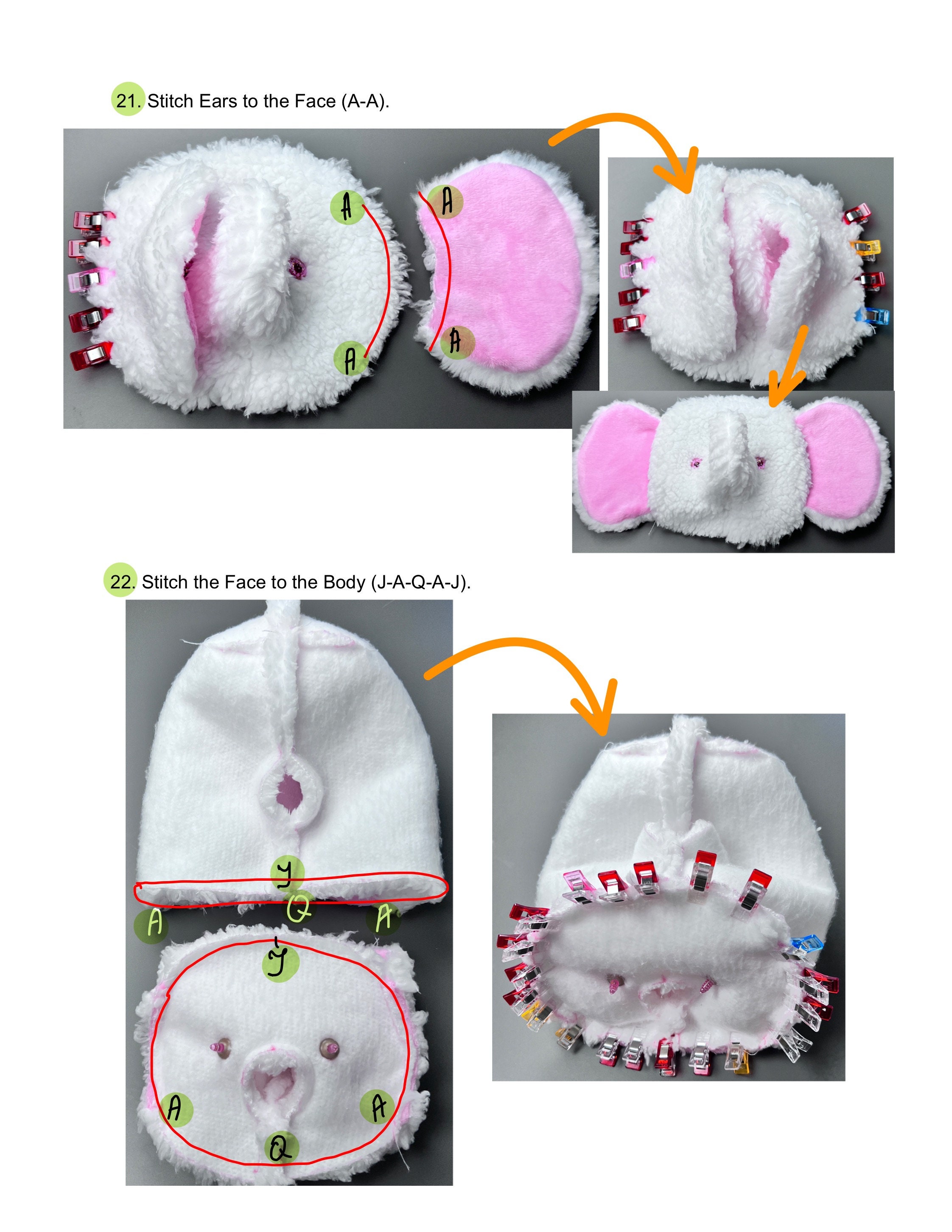 Elephant Plushie Sewing Pattern Photo Tutorial, Elephant Stuffed Animal ...