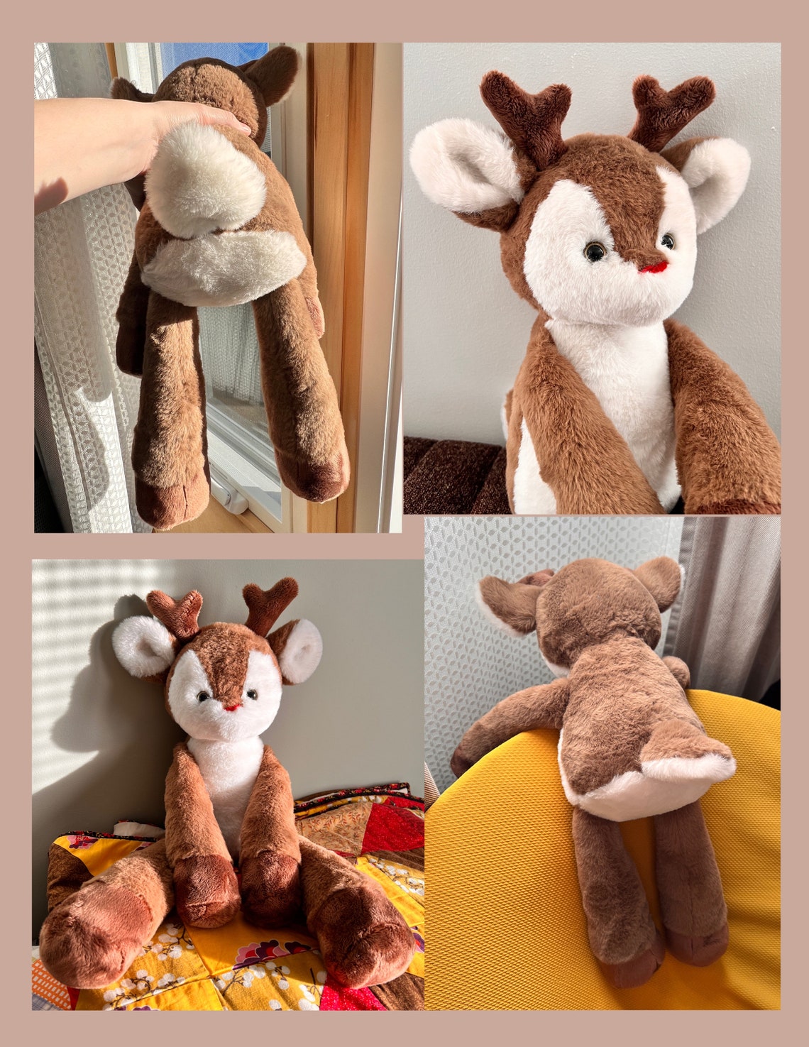 Rain Deer Plushie Sewing Pattern Photo Tutorial, Deer Stuffed Animal ...
