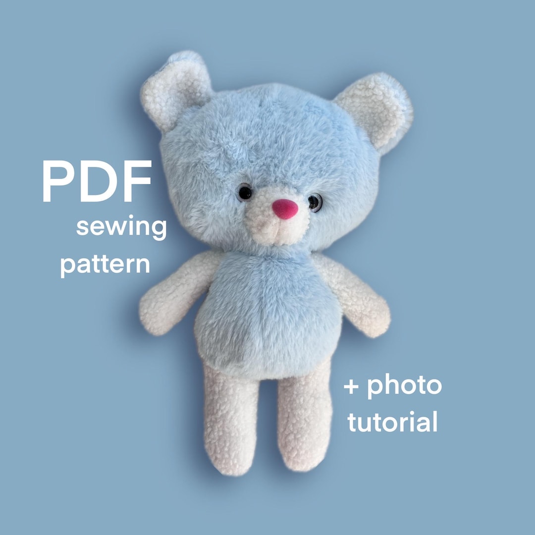 Bear Plushie Sewing Pattern Photo Tutorial, Teddy Bear Stuffed Animal ...