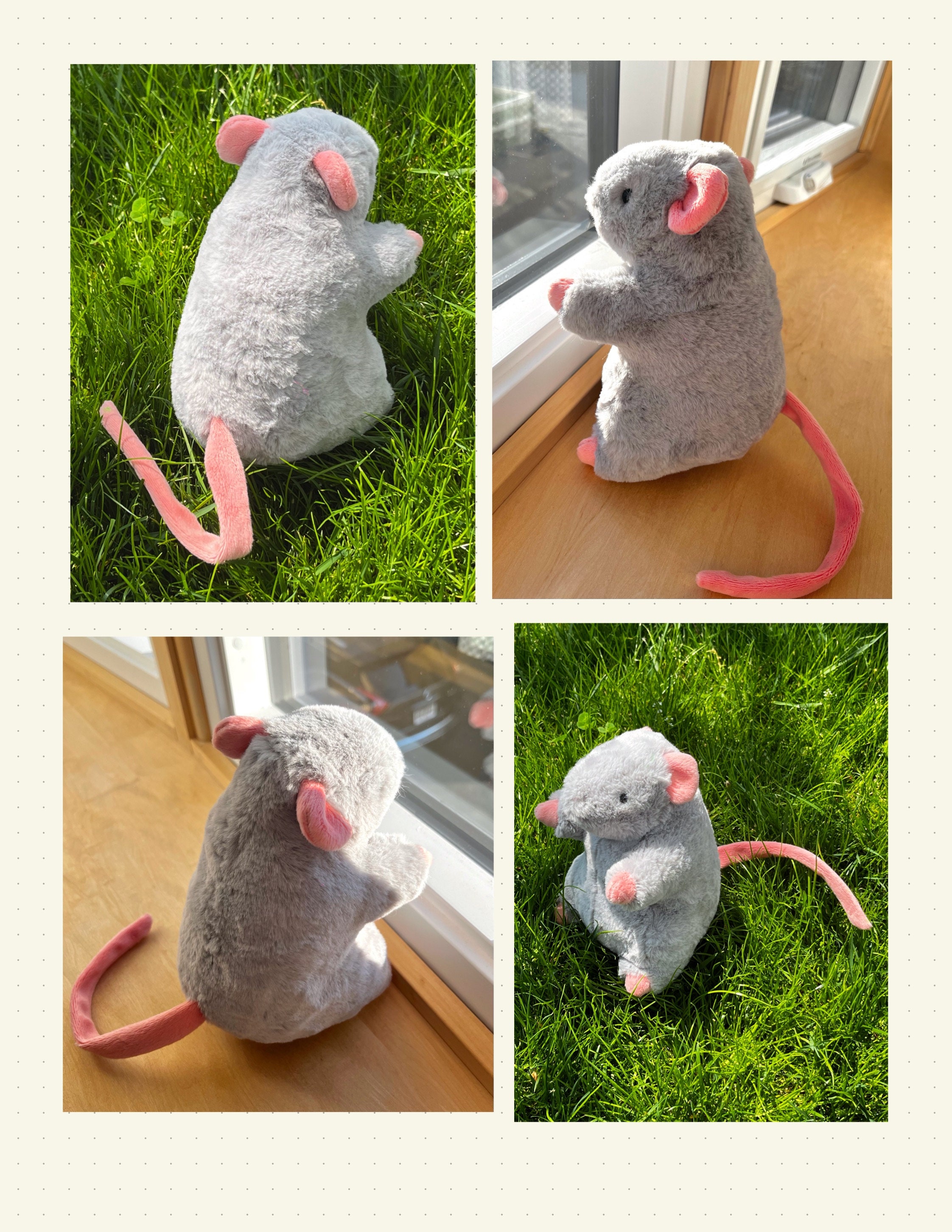 Rat Plushie Sewing Pattern Photo Tutorial, Mouse Stuffed Animal PDF ...