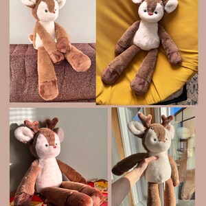 Rain Deer Plushie Sewing Pattern Photo Tutorial, Deer Stuffed Animal ...