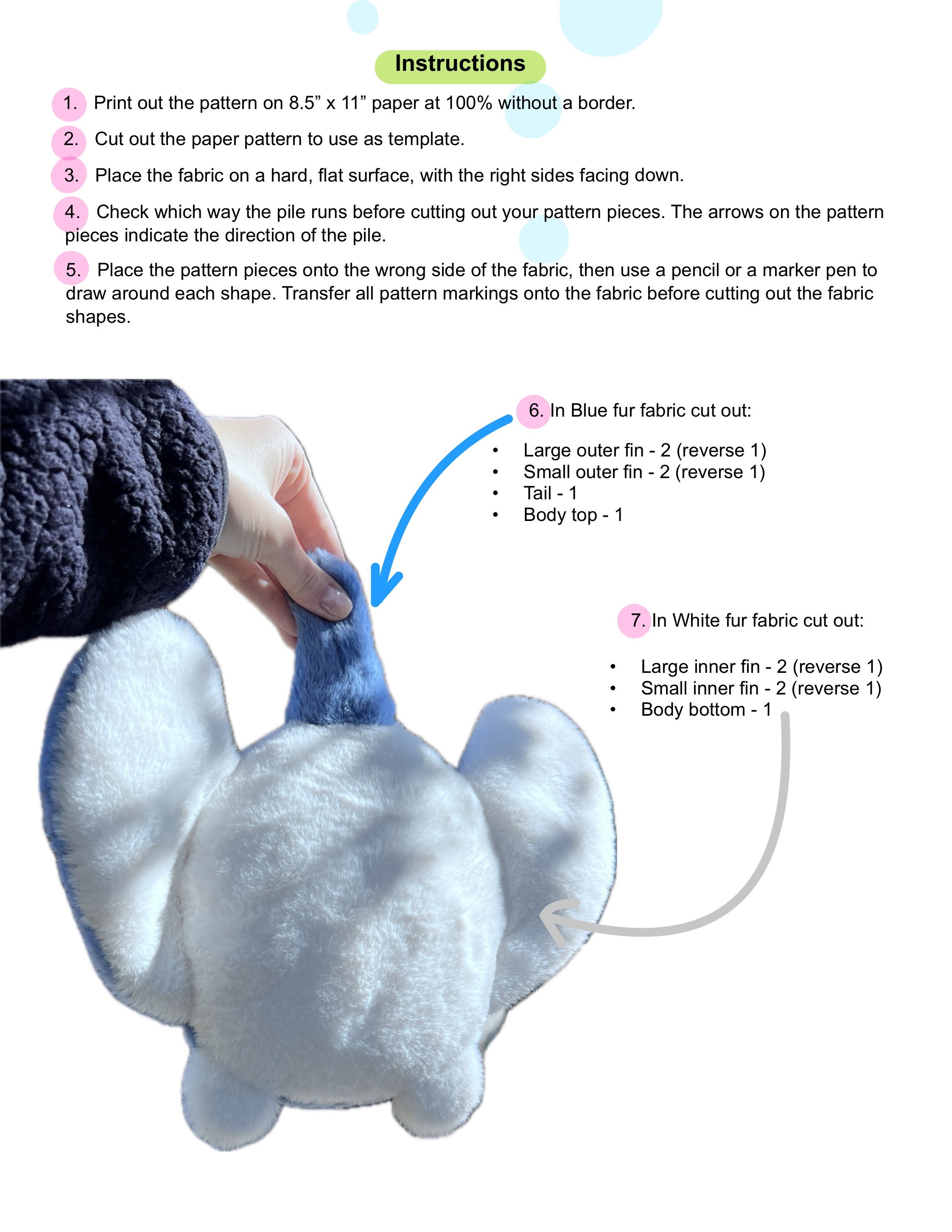 Manta Ray Plushie Sewing Pattern Photo Tutorial, Sea Creature Stuffed ...
