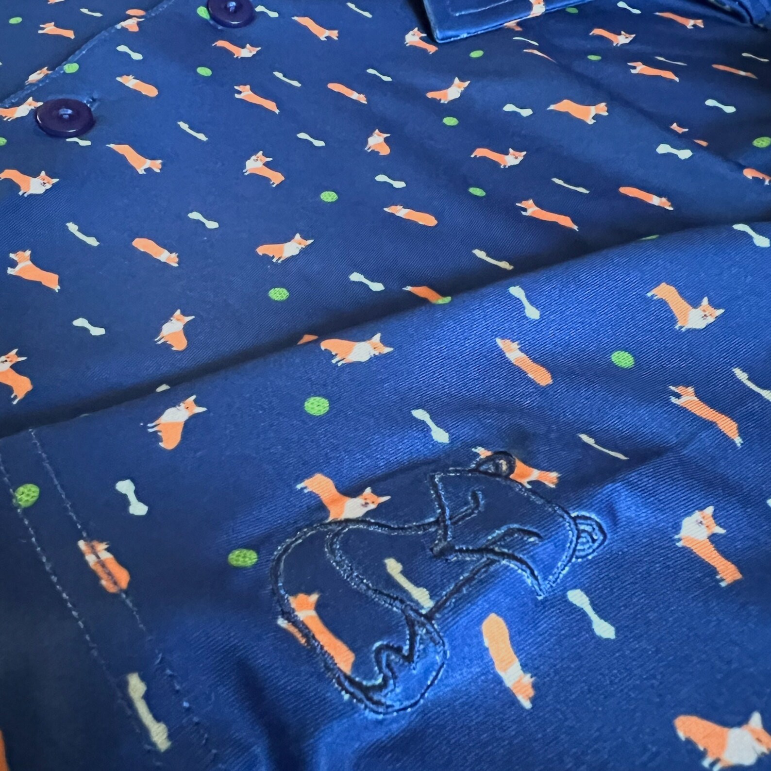 The Pembroke Welsh Corgi Golf Polo - Soft Moisture Wicking Men's Golf ...