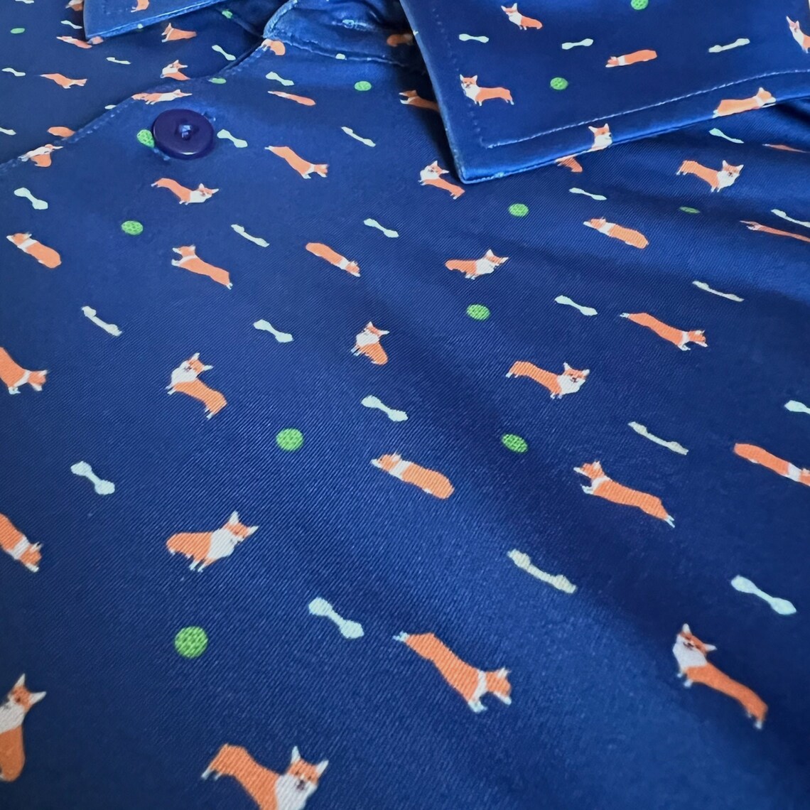 The Pembroke Welsh Corgi Golf Polo - Soft Moisture Wicking Men's Golf ...