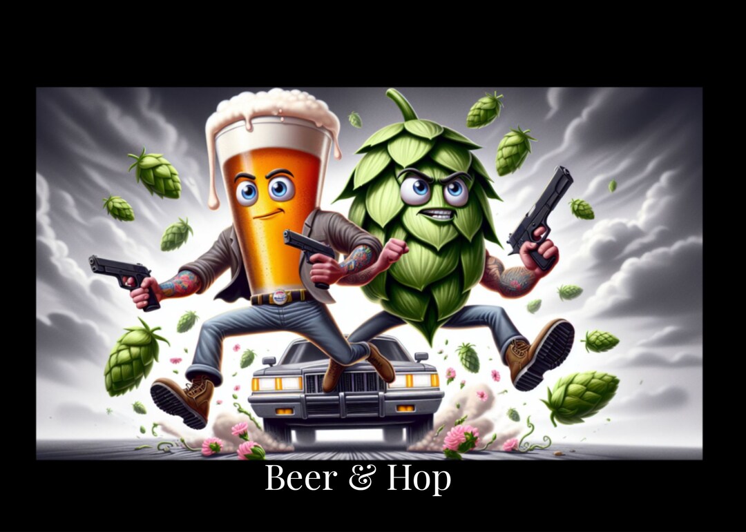 Beer and Hop Buddy Cop Movie Poster - Etsy
