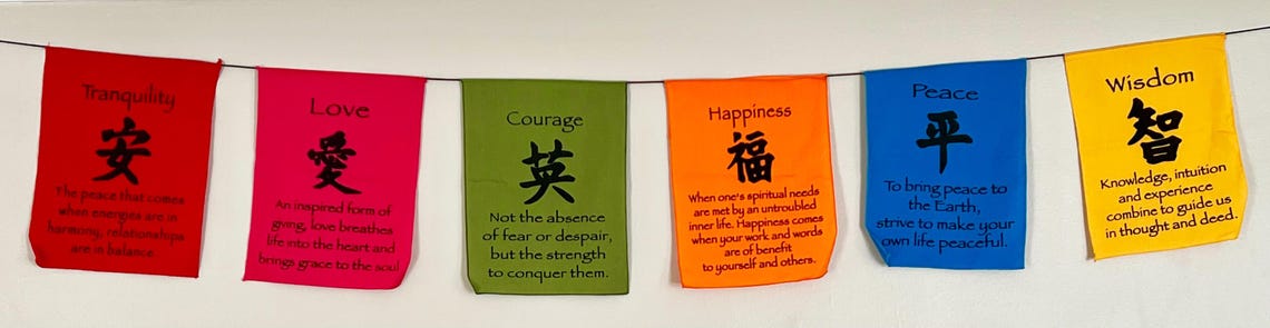 Prayer Flags With Affirmations - Etsy
