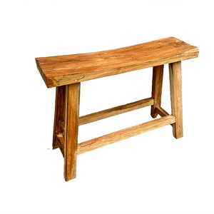 Teak Tall Entry Bench - Etsy