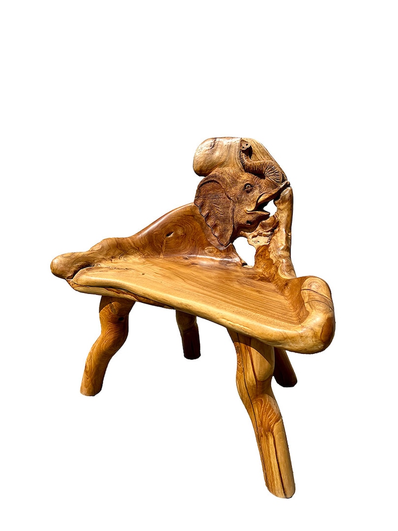 Small Teak Wood Carved Elephant Chair From Asia-teak - Etsy