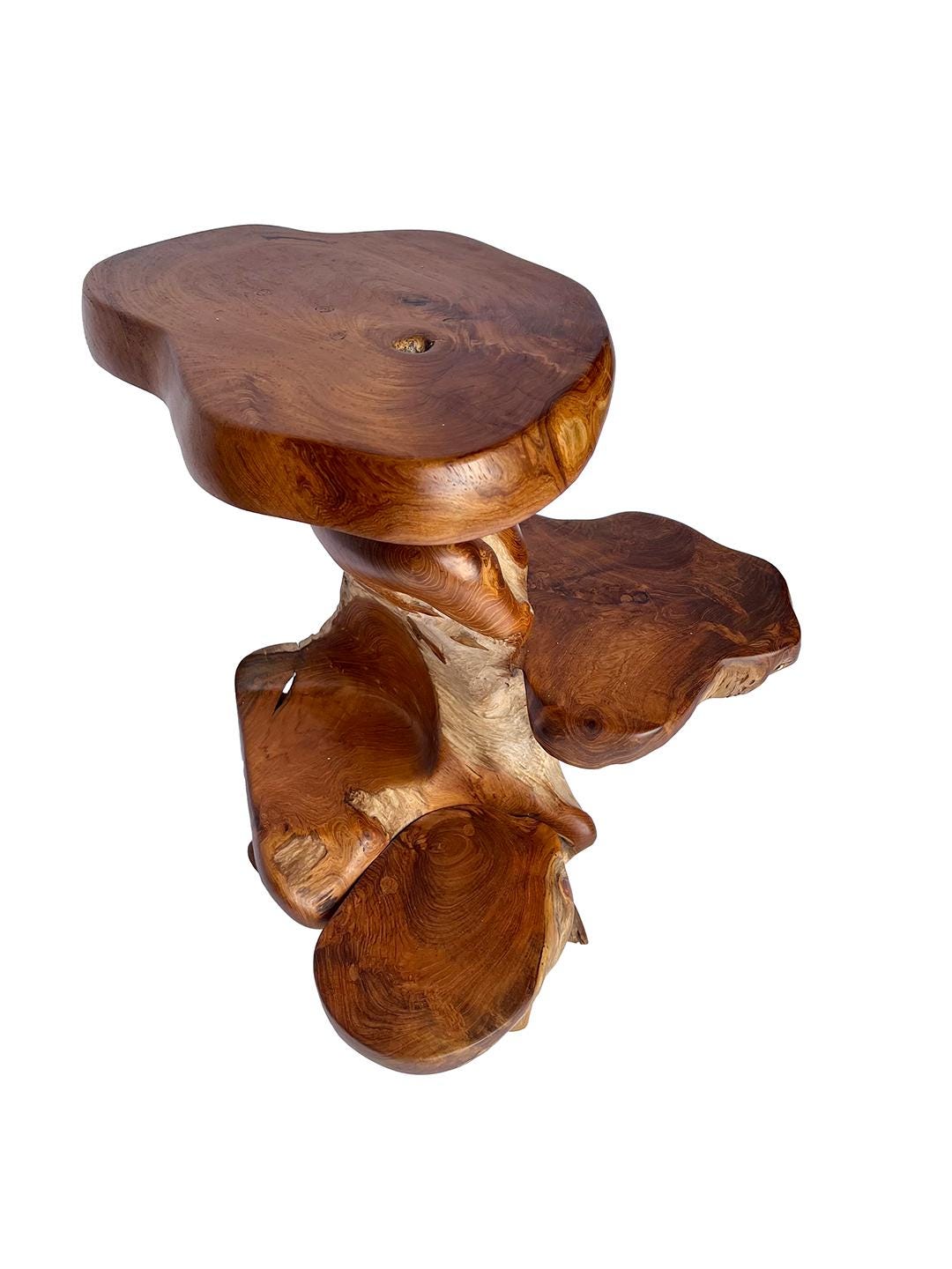 30" Natural Teak Root Plant Stand - Etsy