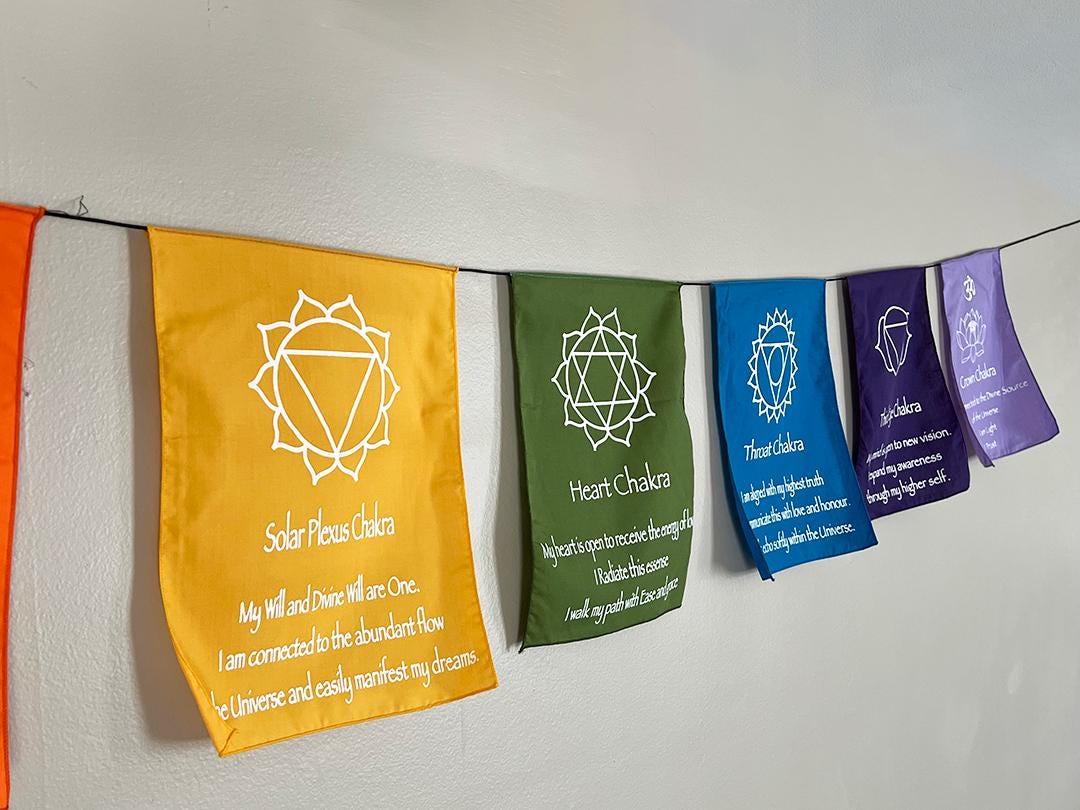 Prayer Flags With Chakras - Etsy