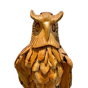 Large Teak Owl Garden Statue for Garden or Home - Etsy