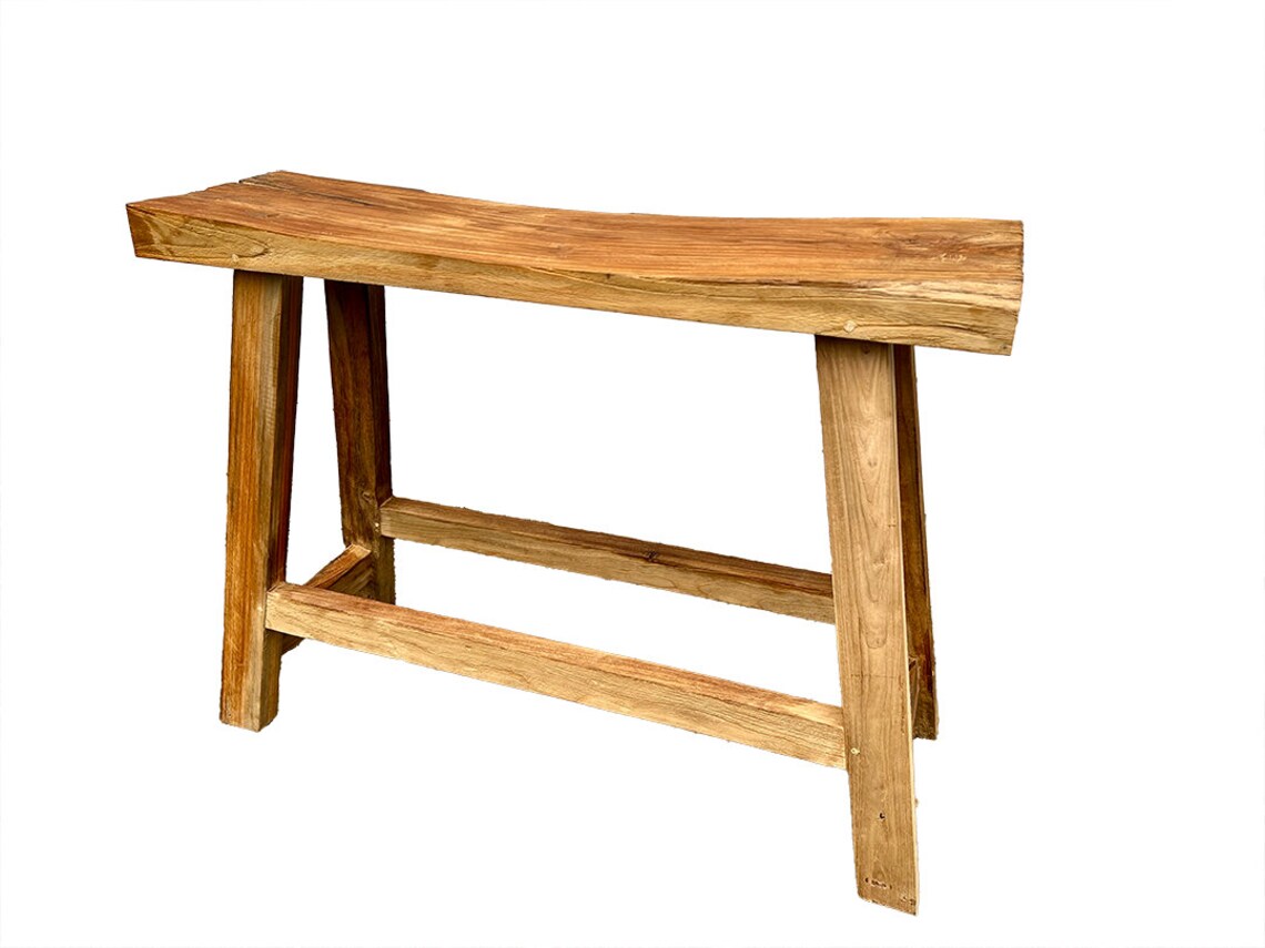 Teak Tall Entry Bench - Etsy