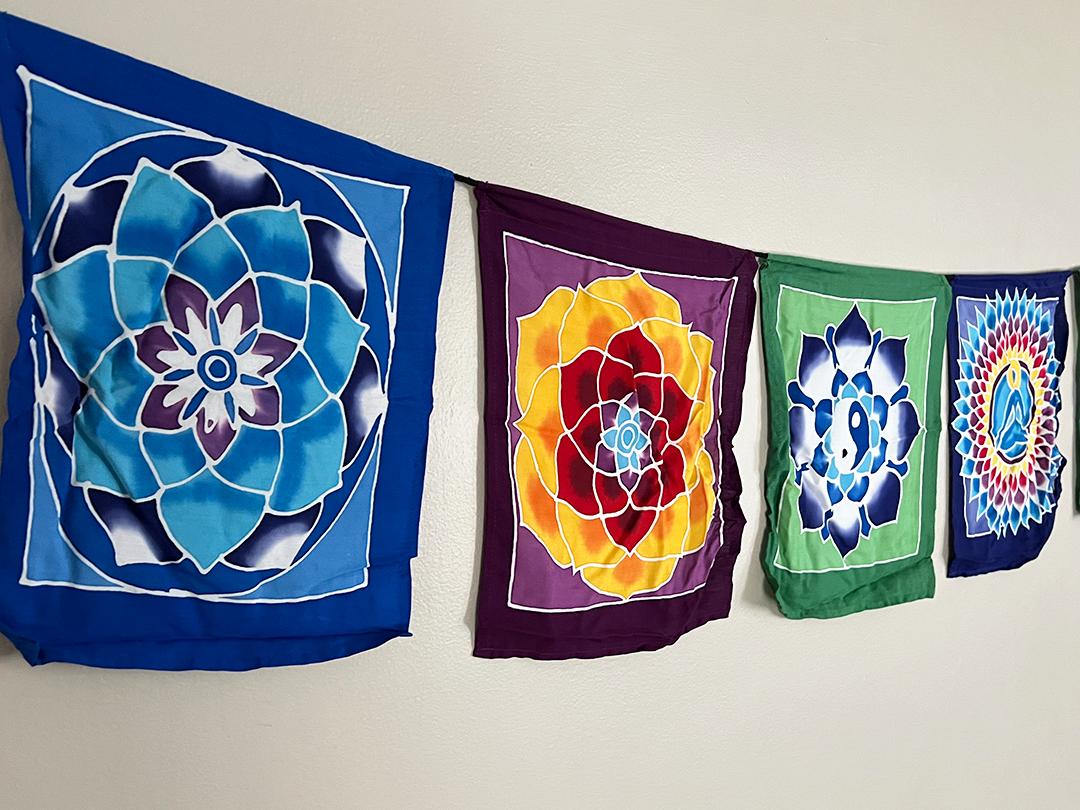Batik Dyed Flags With Lotus Mandala Designs - Etsy