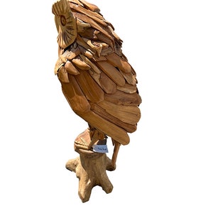 Large Teak Owl Garden Statue for Garden or Home - Etsy