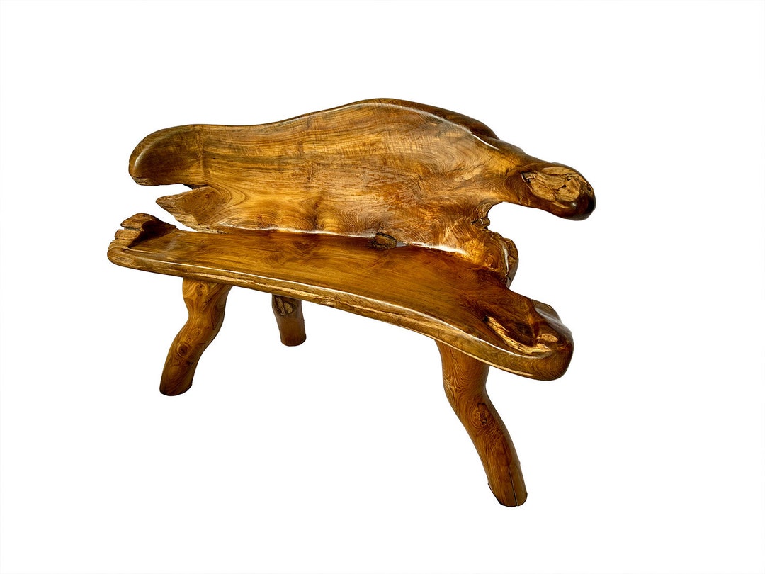 Small Teak Root Bench - Etsy