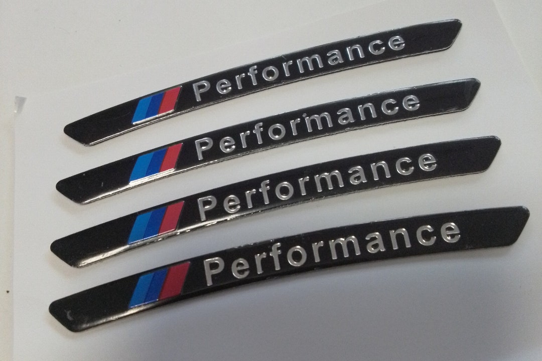 4 X M Performance Emblem Logo 3d Rim Aufkleber 90mm X 7.5mm Black NEW ...