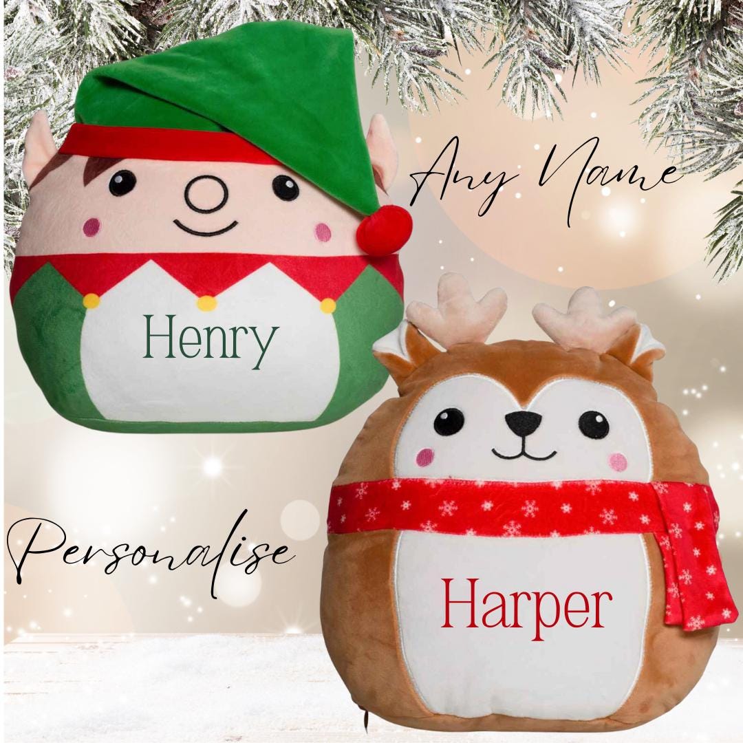 Personalised Squishy Toy, Christmas Teddy, Christmas Eve Box Fillers ...