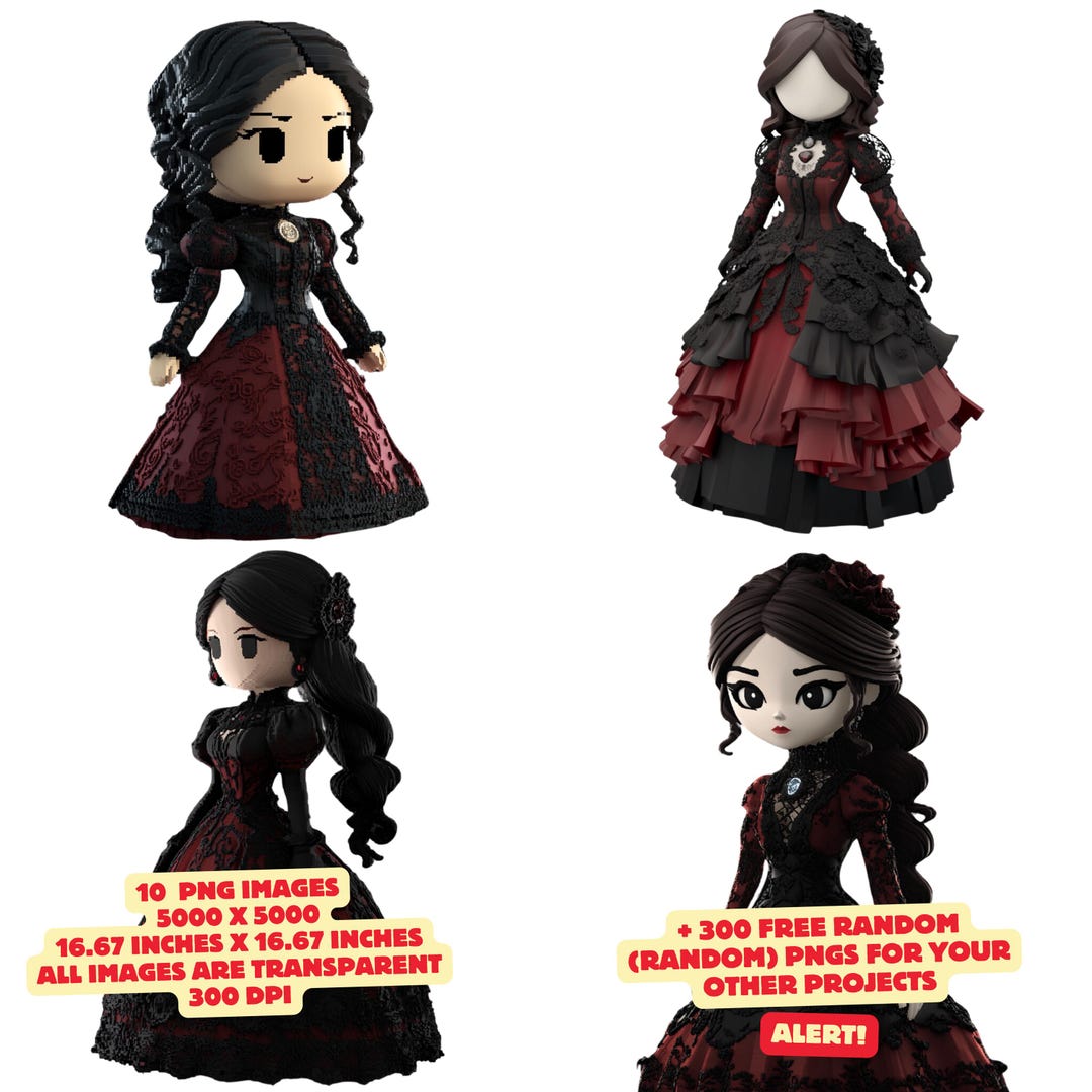 10 Blocky Avatar Goth Custom Blocky Character Girls Birthday Party ...